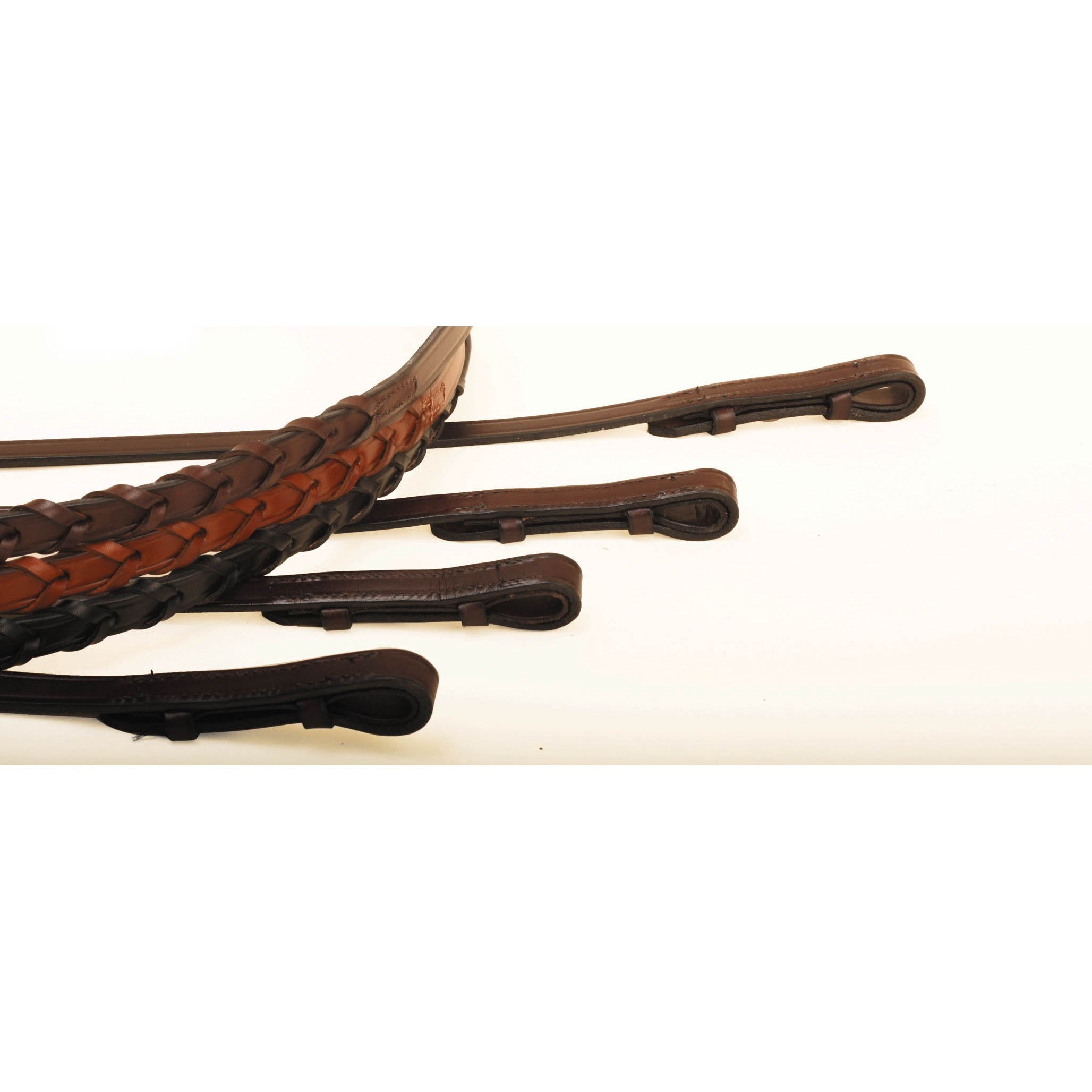 Tory Leather Extra Long Laced Reins with Stud Hook Bit Ends – West 20 ...