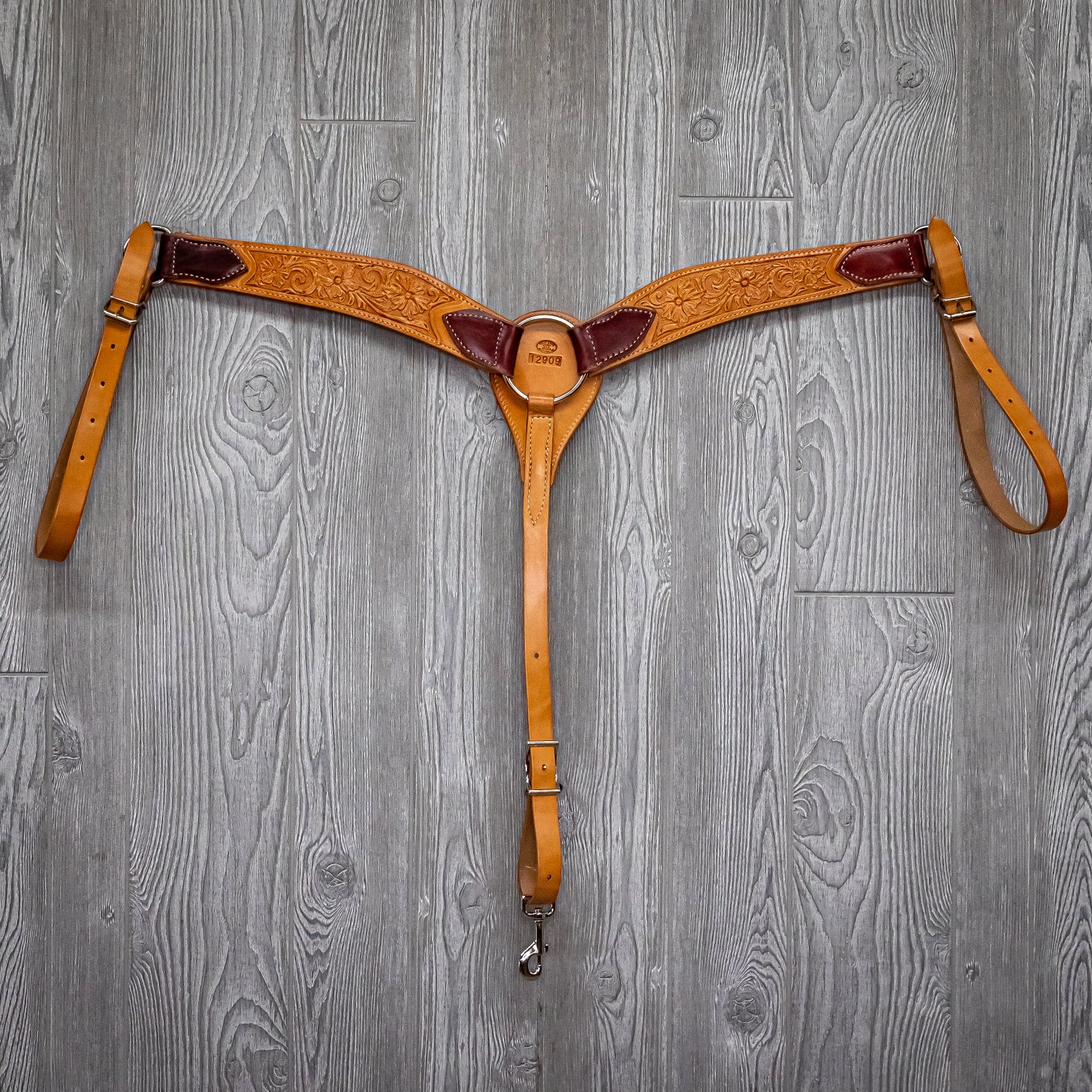 Billy Cook Floral Tooled Roper Breast Collar – West 20 Saddle Co.