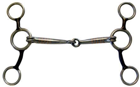 Coronet Jr Cow Horse Snaffle Bit with Short Gag Shanks – West 20 Saddle Co.