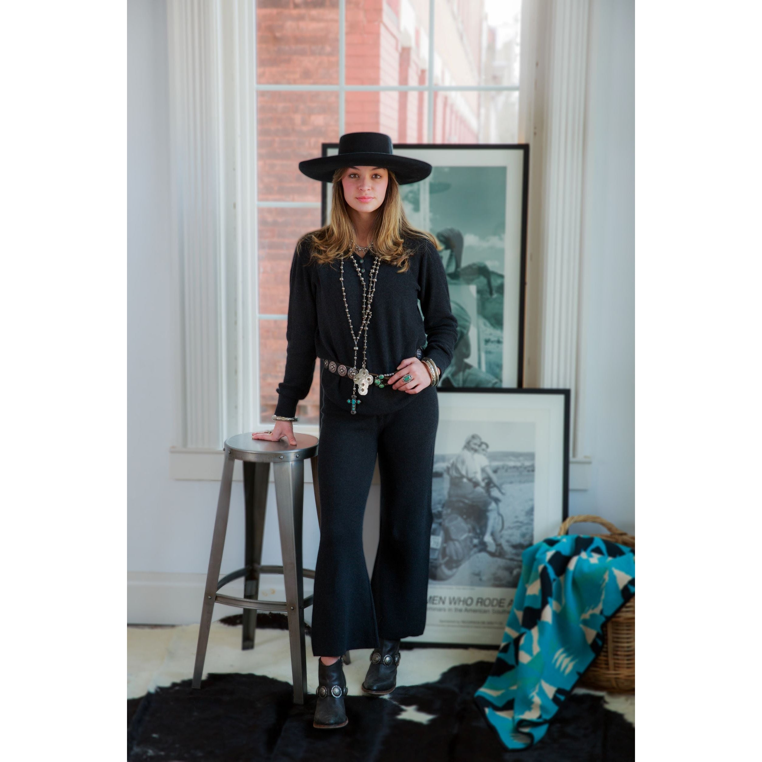 Tasha Polizzi Women's Black Hannah Henley – West 20 Saddle Co.