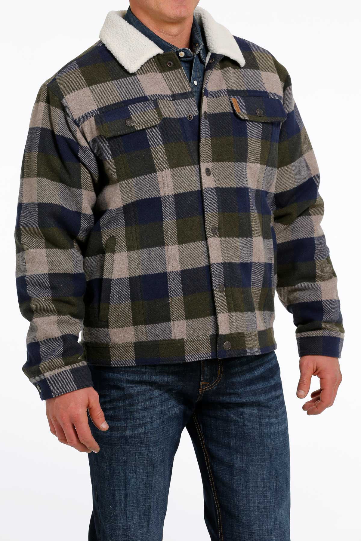 Cinch Men's Navy Wooly Trucker Jacket – West 20 Saddle Co.